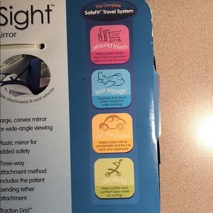 safefit | Other | Baby Insite Large Back Seat Infant Mirror Convex ...